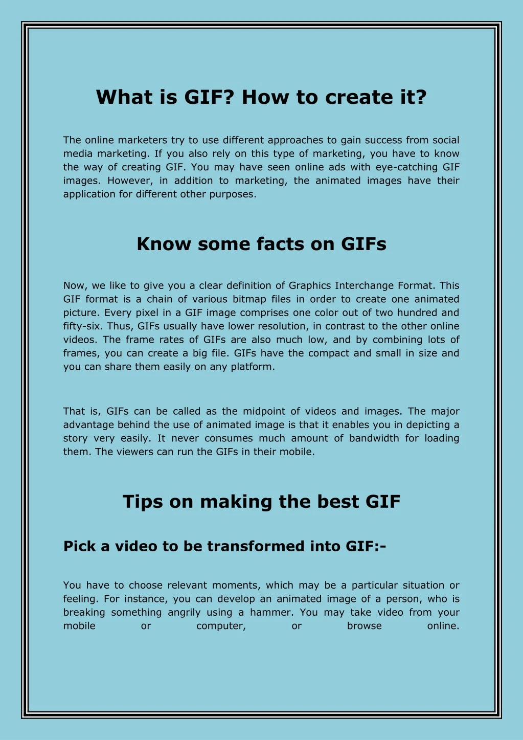 PPT - What is GIF? How to create it? PowerPoint Presentation, free ...