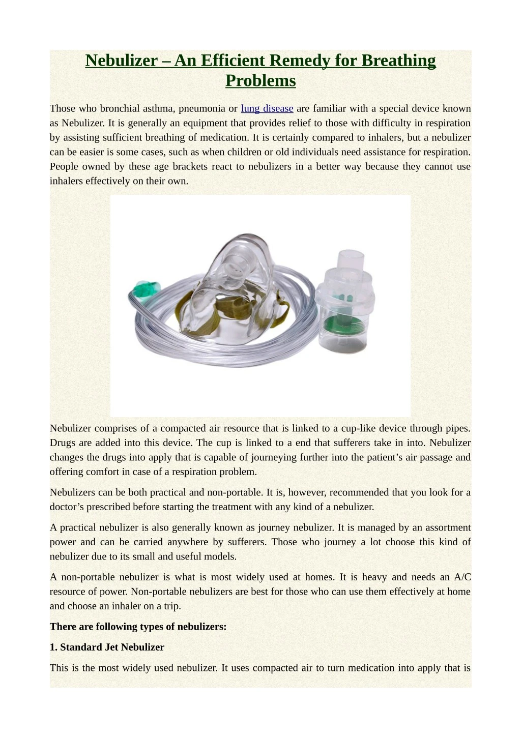 PPT - Nebulizer â€“ An Efficient Remedy for Breathing Problems ...