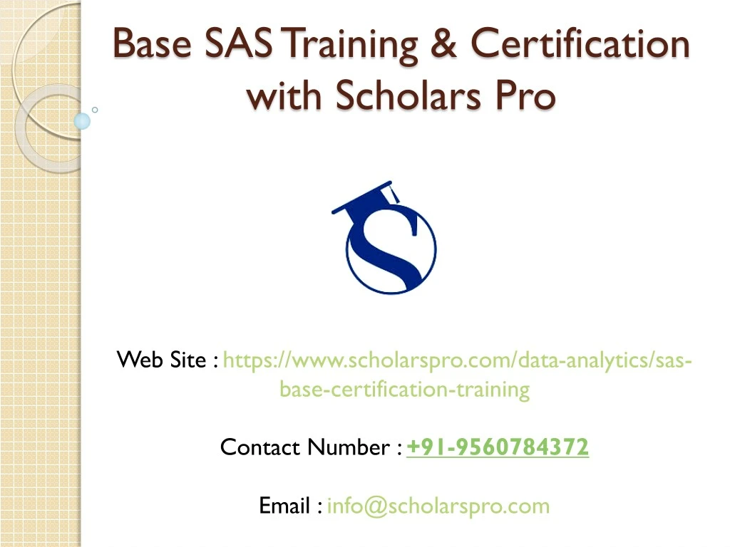 PPT - Base sas training | Sas base course with ScholarsPro PowerPoint ...
