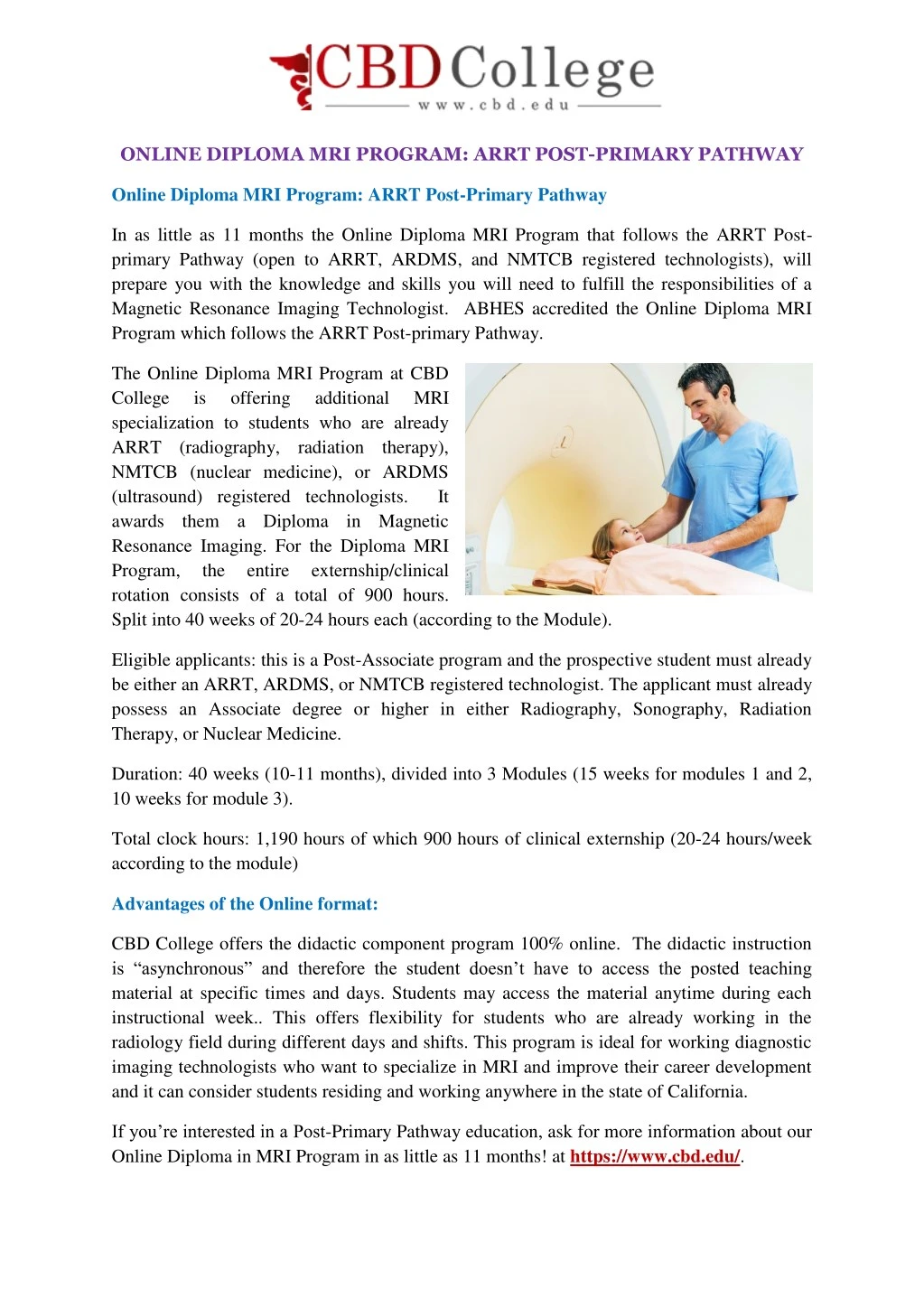 PPT - ONLINE DIPLOMA MRI PROGRAM: ARRT POST-PRIMARY PATHWAY PowerPoint ...