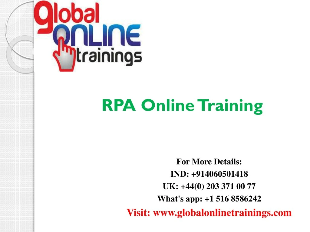 PPT - Global Online Training provides best and quality real-time ...