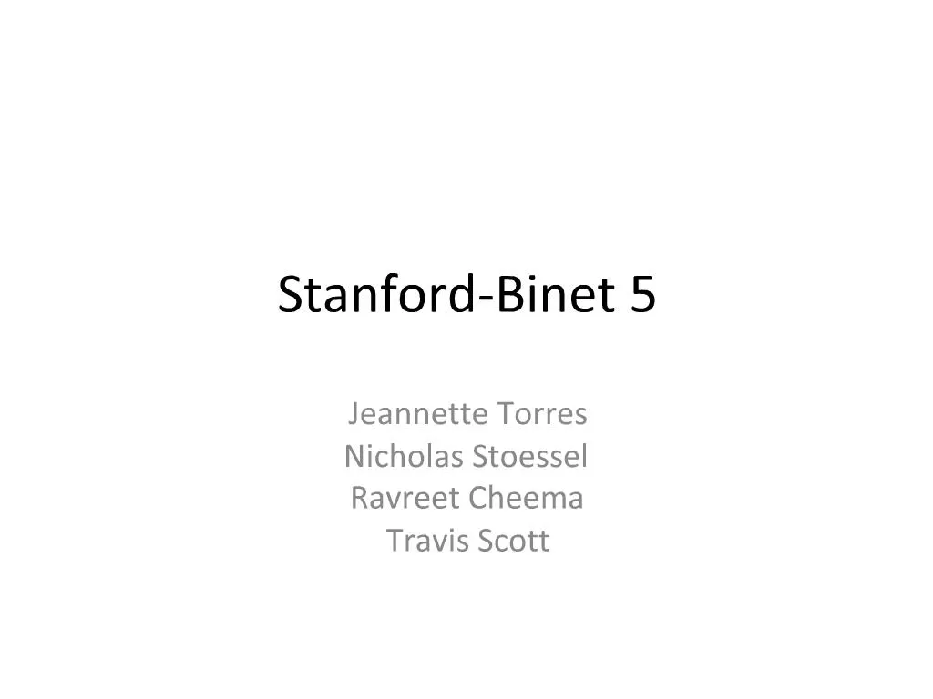 PPT - Stanford-Binet 5 PowerPoint Presentation, free download - ID:788755