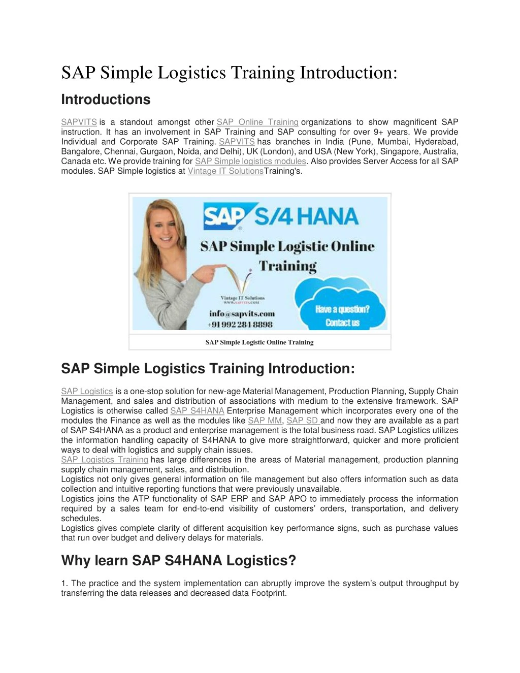 PPT - SAP S4 HANA Logistics Training PDF PowerPoint Presentation, free ...