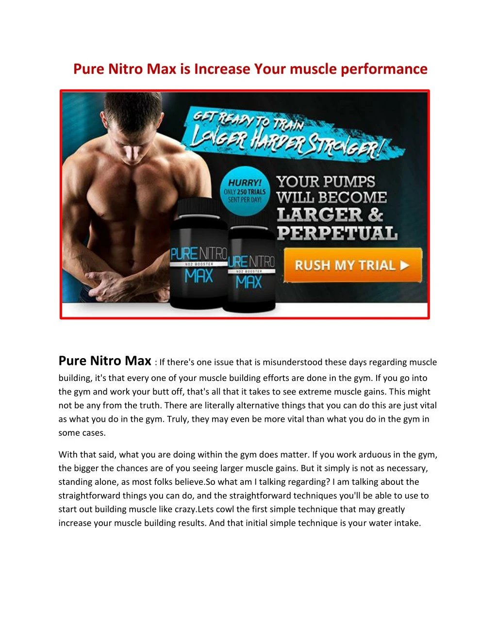 PPT - Increase Your intense workout power with Pure Nitro Max ...
