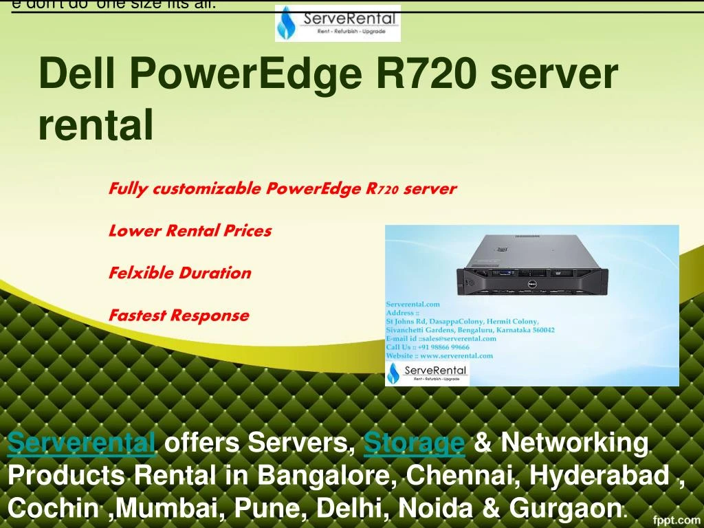 PPT - Dell PowerEdge R 720 Server rental PowerPoint Presentation, free ...