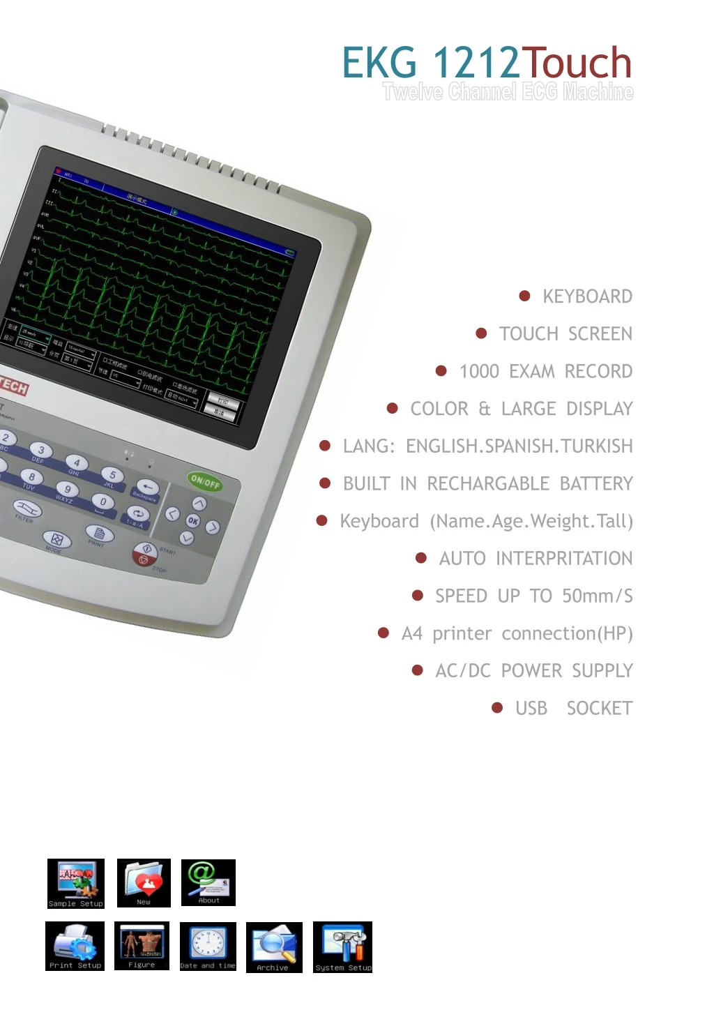 PPT - ECG Machine 12 Channel with large color Screen from www.meditech ...