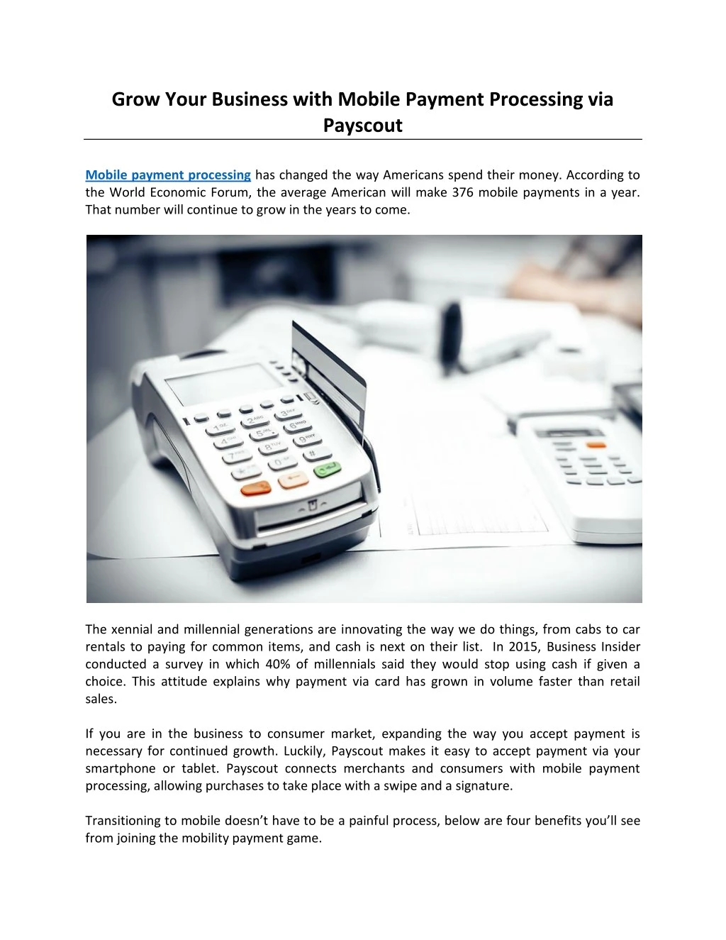PPT - Grow Your Business with Mobile Payment Processing via Payscout ...