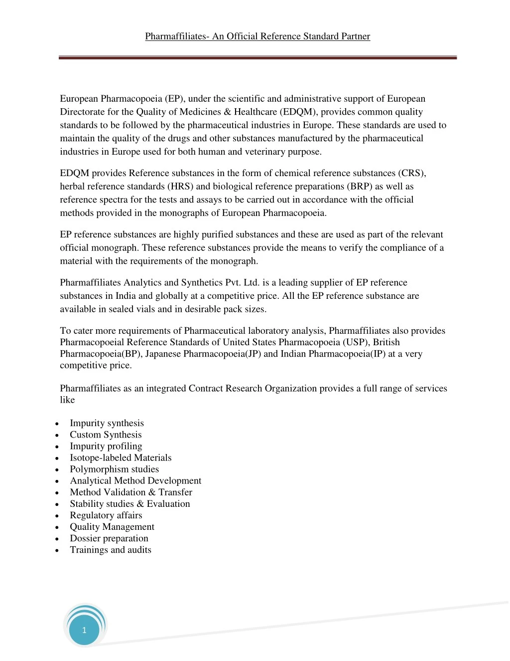 PPT - Pharmaffiliates- An Official Reference Standard Partner ...