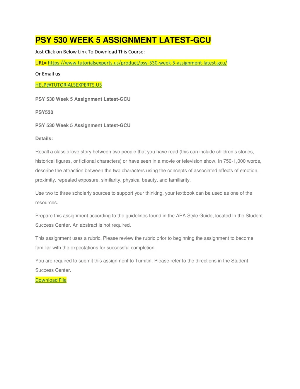 PPT - PSY 530 WEEK 5 ASSIGNMENT LATEST-GCU PowerPoint Presentation ...