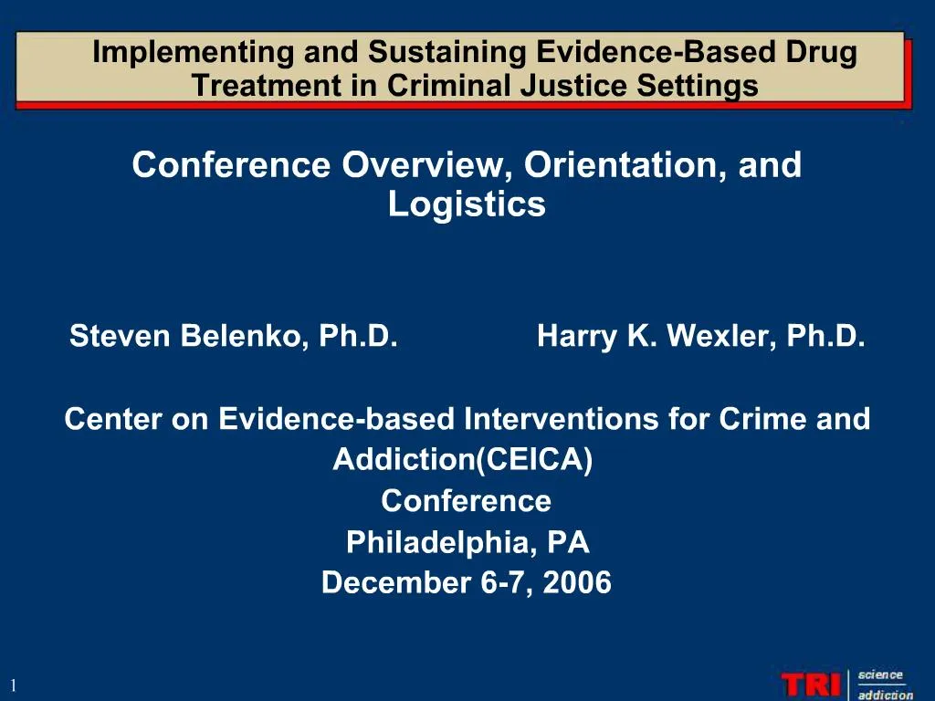 PPT - Implementing and Sustaining Evidence-Based Drug Treatment in ... PPT - Implementing and Sustaining Evidence-Based Drug Treatment in ...