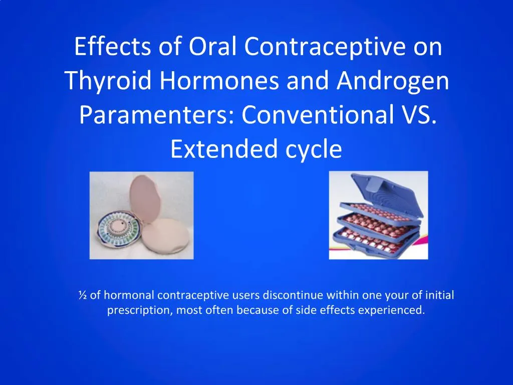 PPT - Effects of Oral Contraceptive on Thyroid Hormones and Androgen ...