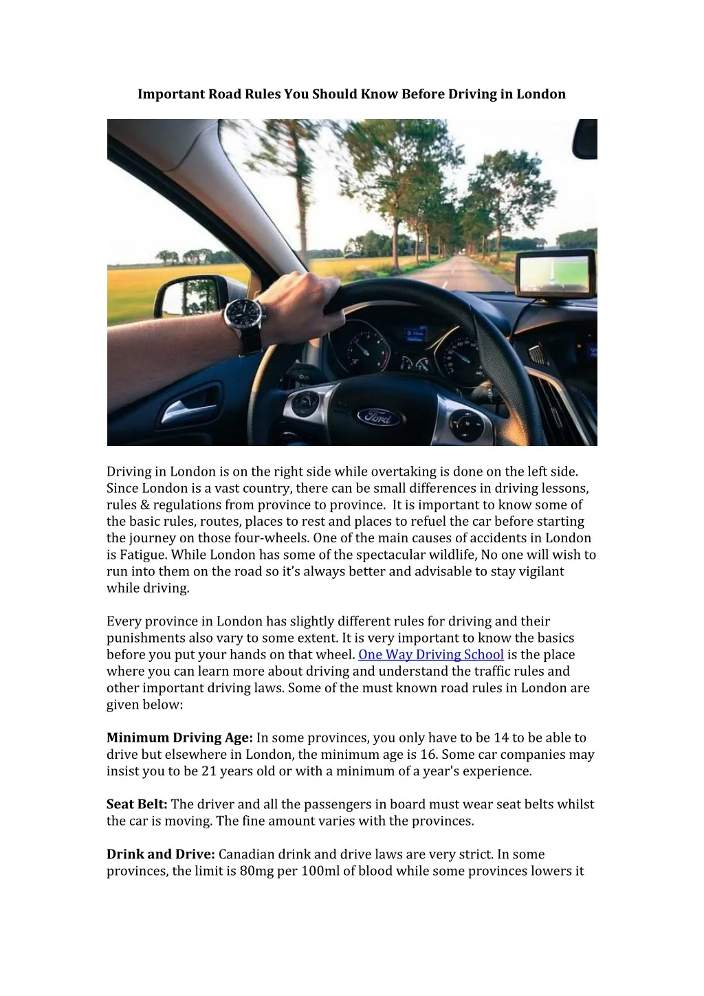 PPT - Important Road Rules You Should Know Before Driving in London ...