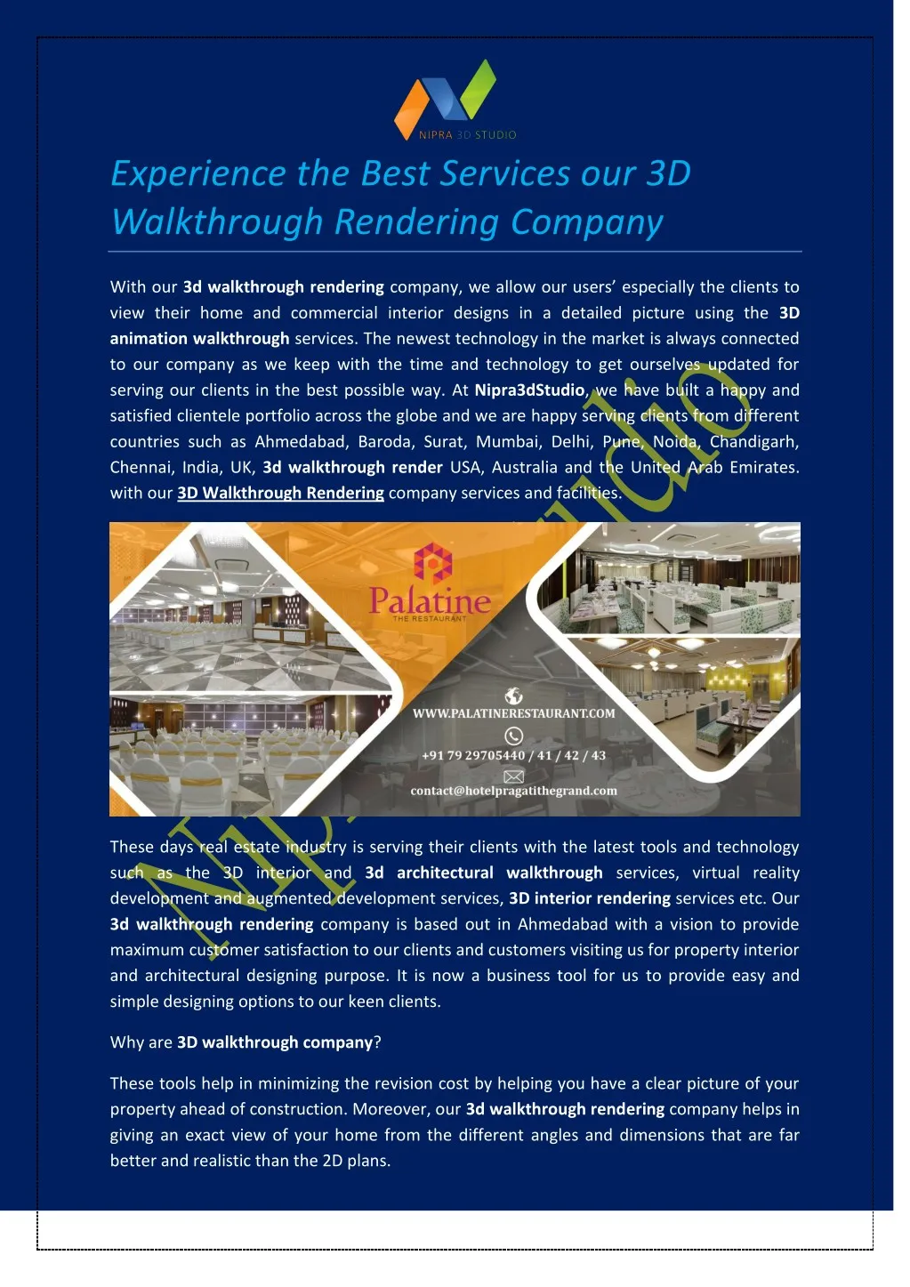 PPT - Experience the Best Services our 3D Walkthrough Rendering Company ...