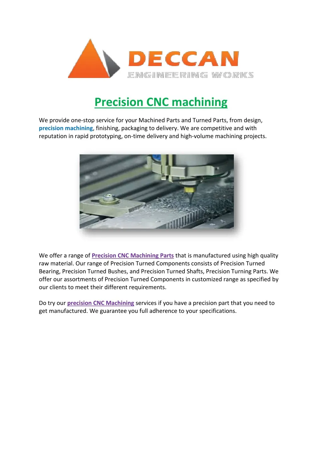 PPT - Precision CNC machining PowerPoint Presentation, free download ...