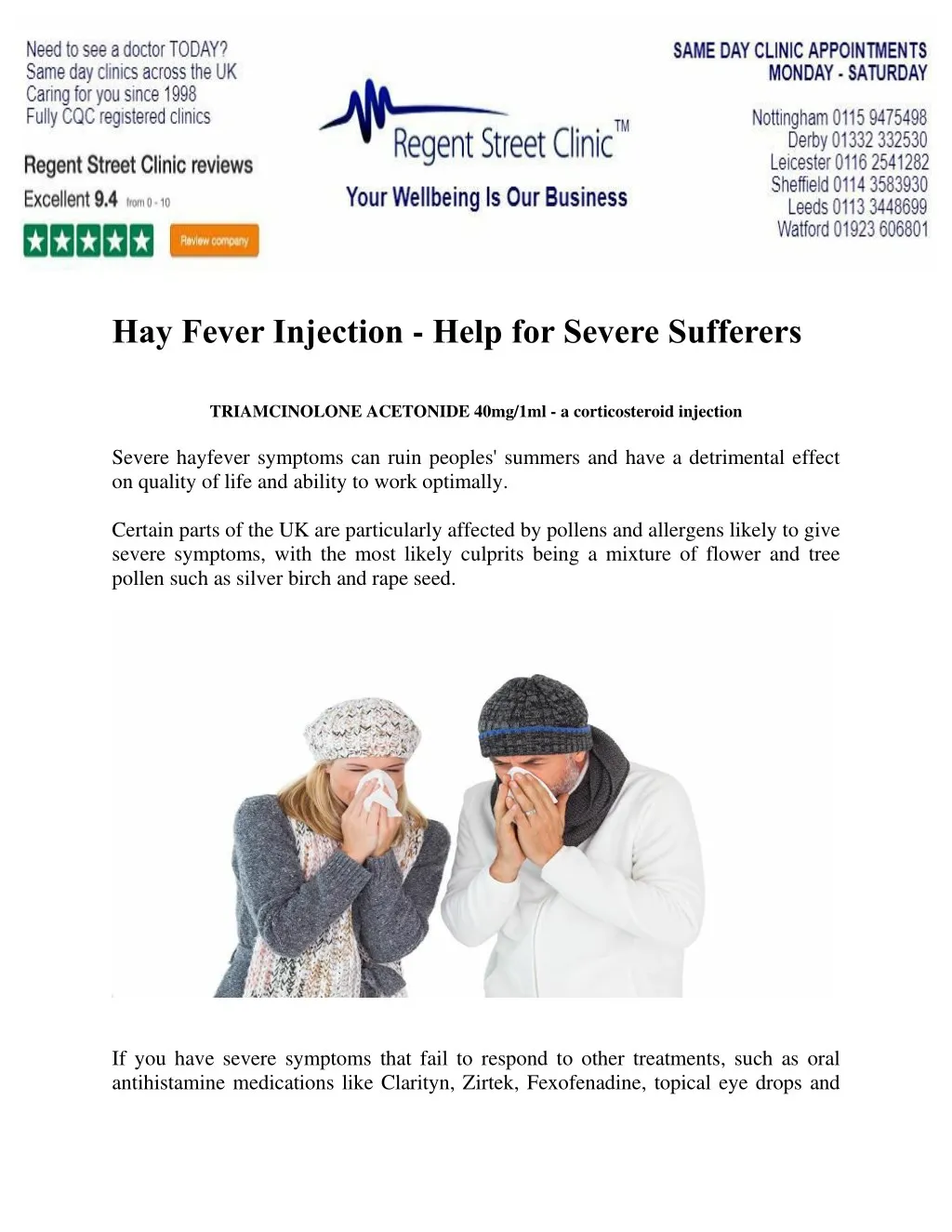 PPT - Hay Fever Injection - Help for Severe Sufferers PowerPoint ...