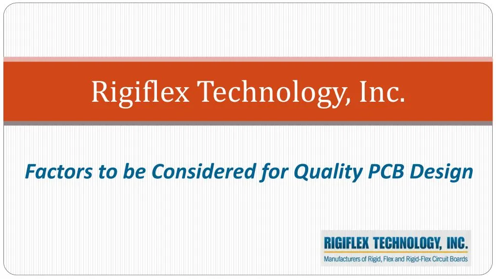 PPT - Factors to be Considered for Quality PCB Design PowerPoint ...
