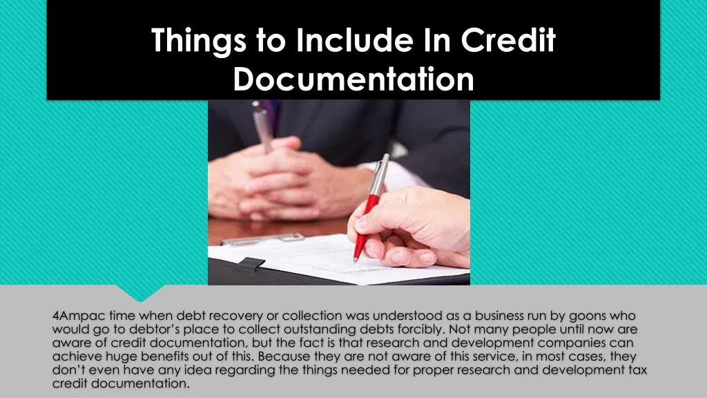 PPT - Things to Include In Credit Documentation PowerPoint Presentation ...