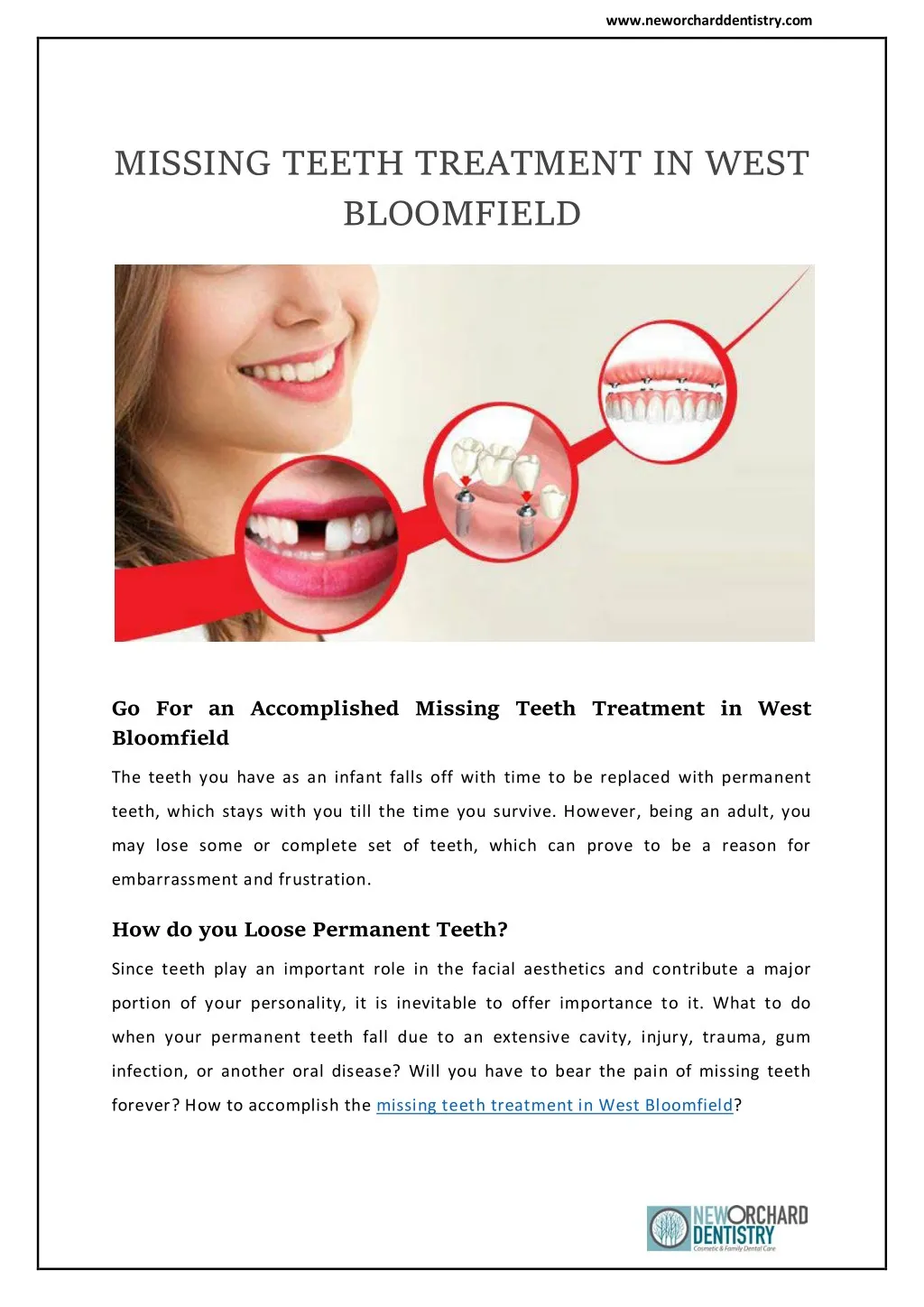 PPT - Missing Teeth Treatment in West Bloomfield | New Orchard ...