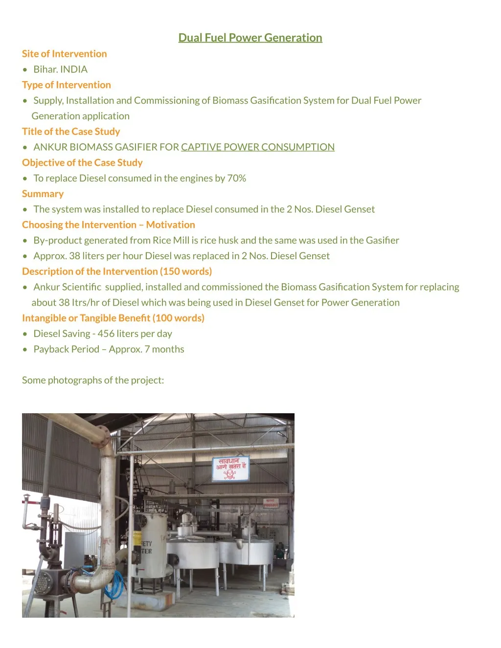 PPT - Captive Power Dual Fuel Power Generation Plant in Bihar ...