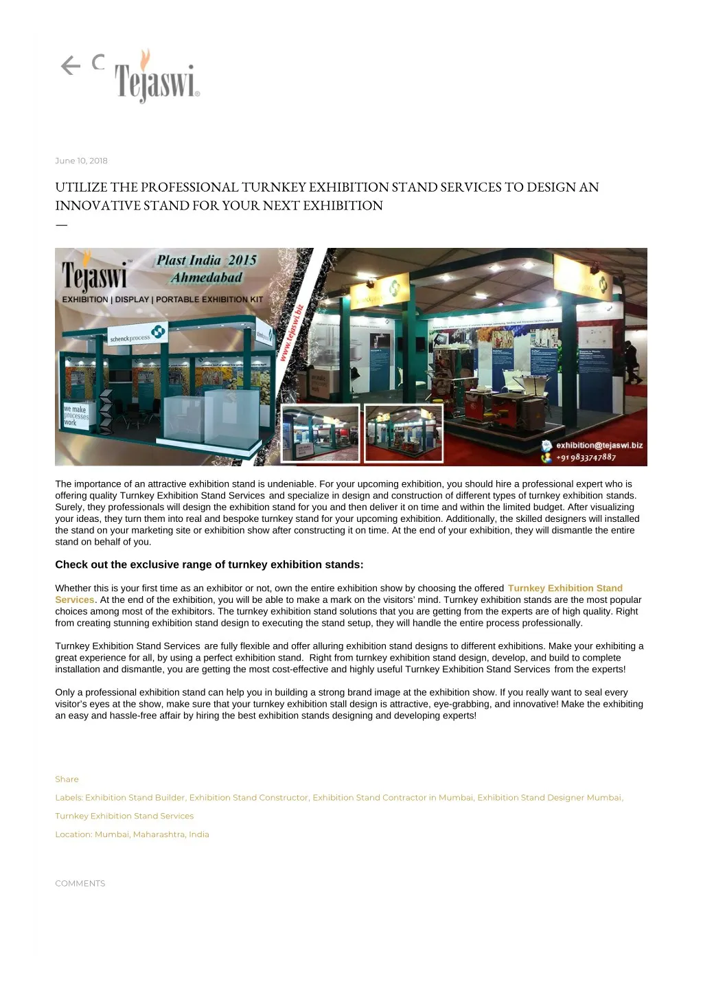 PPT - UTILIZE THE PROFESSIONAL TURNKEY EXHIBITION STAND SERVICES TO ...