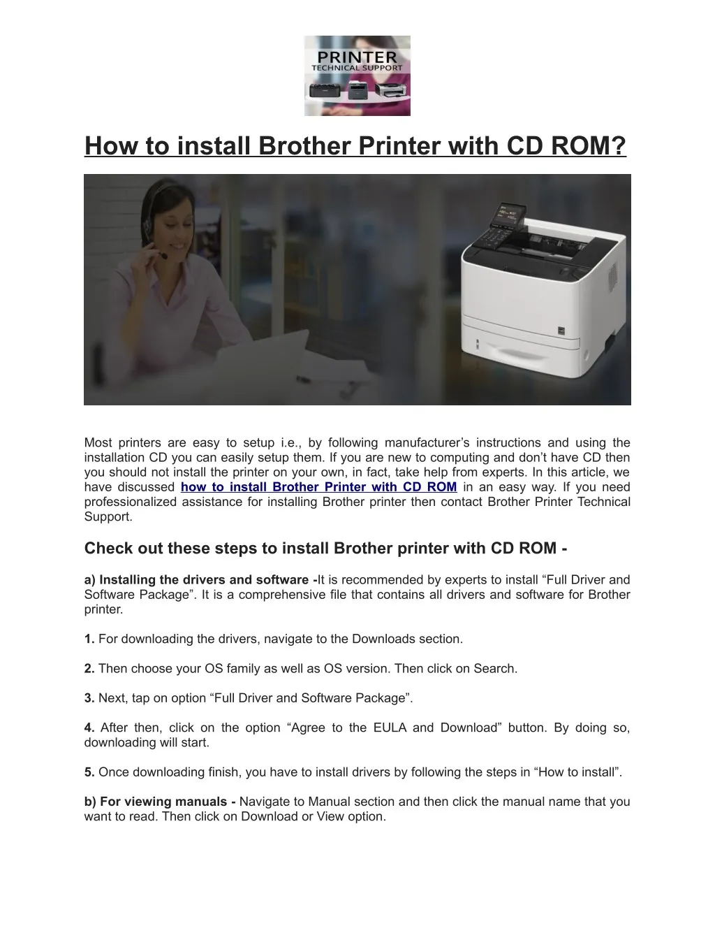PPT - How to install Brother Printer with CD ROM PowerPoint ...