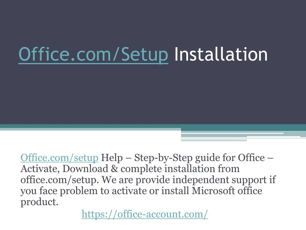 PPT - Office Setup - Redeem Product Key - Office Setup PowerPoint ...