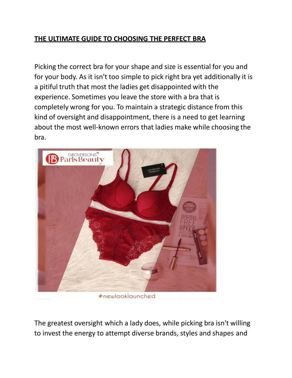 PPT - THE ULTIMATE GUIDE TO CHOOSING THE PERFECT BRA PowerPoint ...