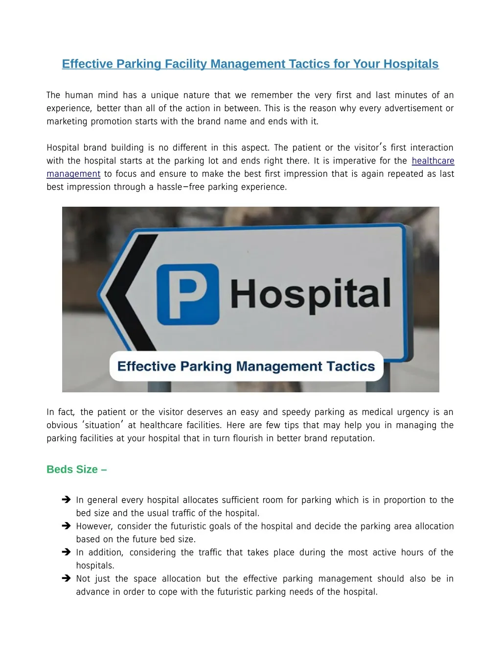 PPT - Effective Parking Facility Management Tactics for Your Hospitals ...