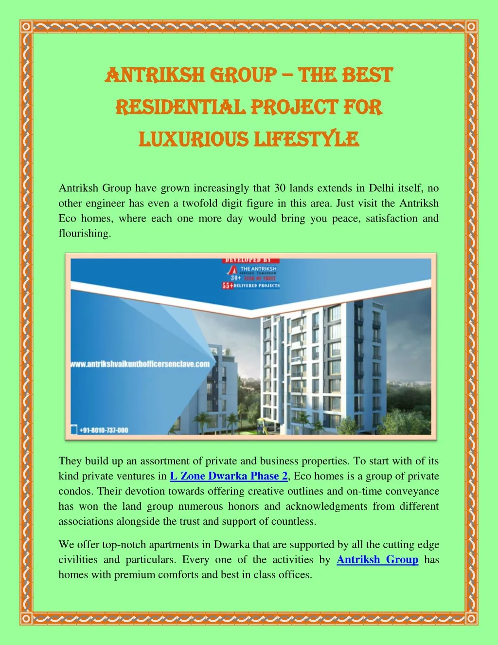 PPT - Antriksh Group â€“ The Best Residential Project For Luxurious ...