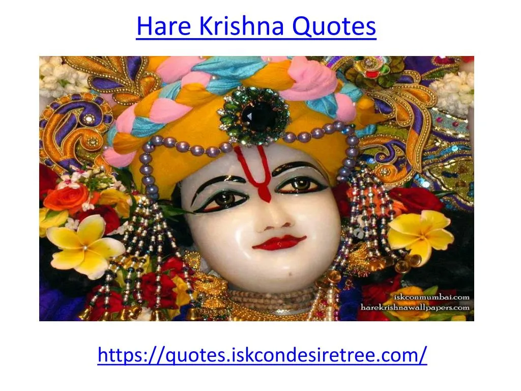 PPT - Inspirational Quotes of God Hare Krishna PowerPoint Presentation ...