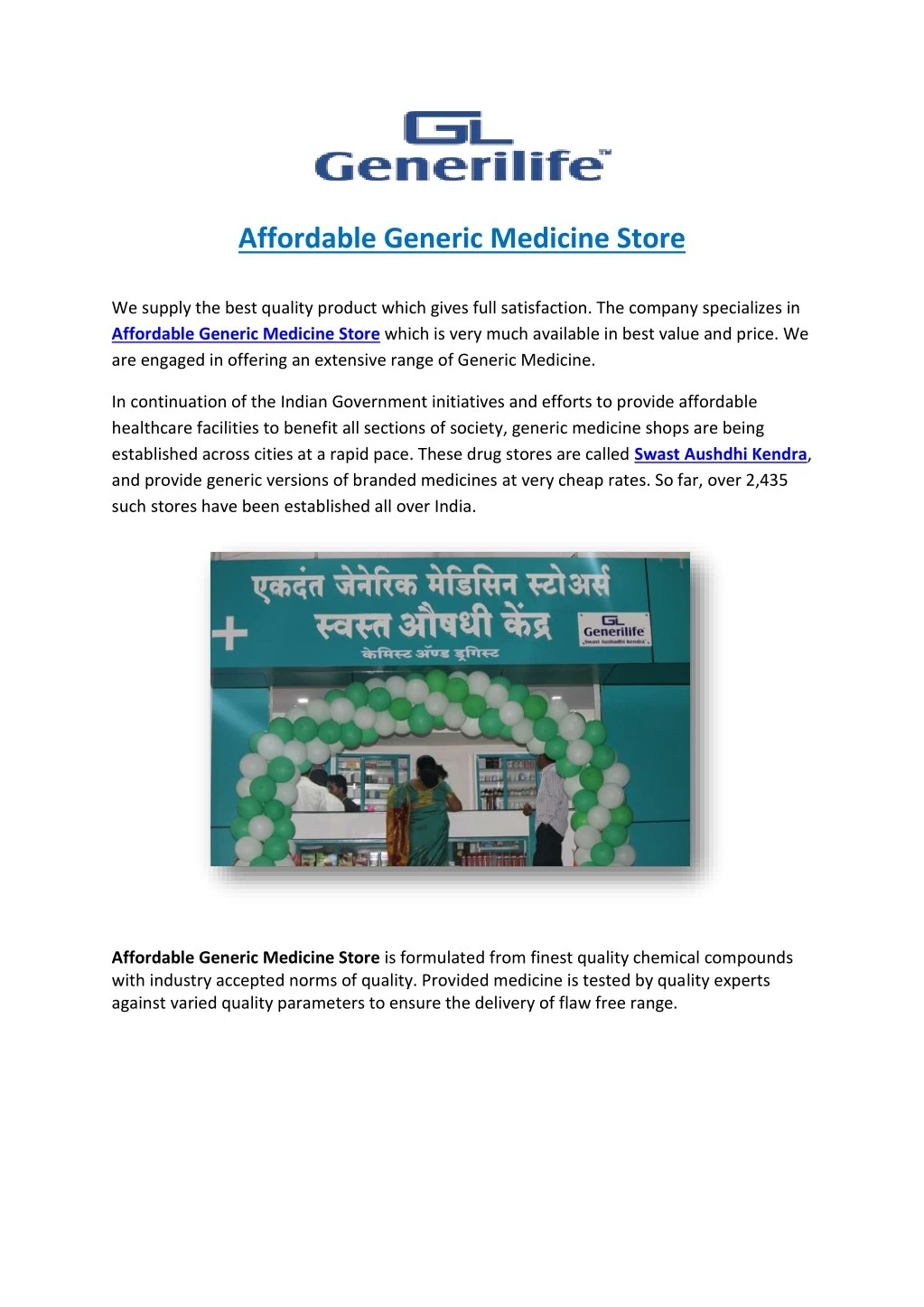 PPT - Affordable Generic Medicine Store PowerPoint Presentation, free ...