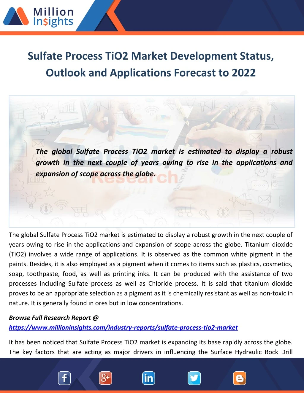 PPT - Sulfate Process TiO2 Market Development Status, Outlook and ...