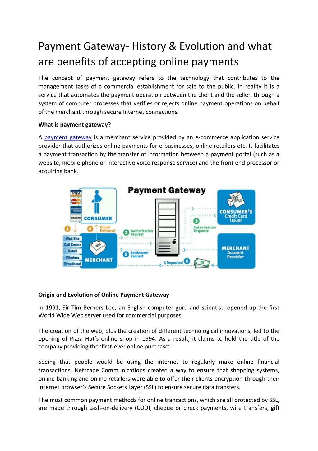 PPT - History & Evolution and what are benefits of accepting online ...