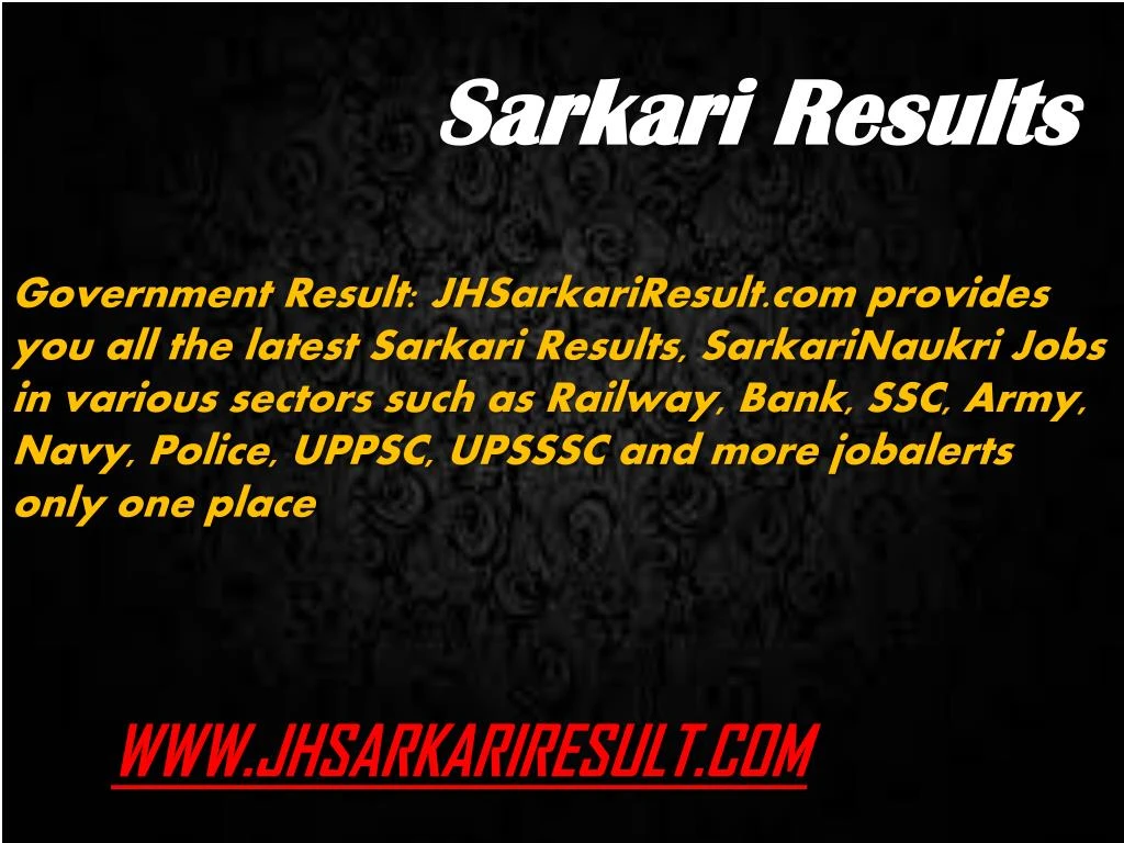PPT - Sarkari Results PowerPoint Presentation, free download - ID:7944470