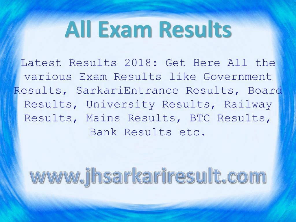 PPT - All Exam Results PowerPoint Presentation, free download - ID:7945446