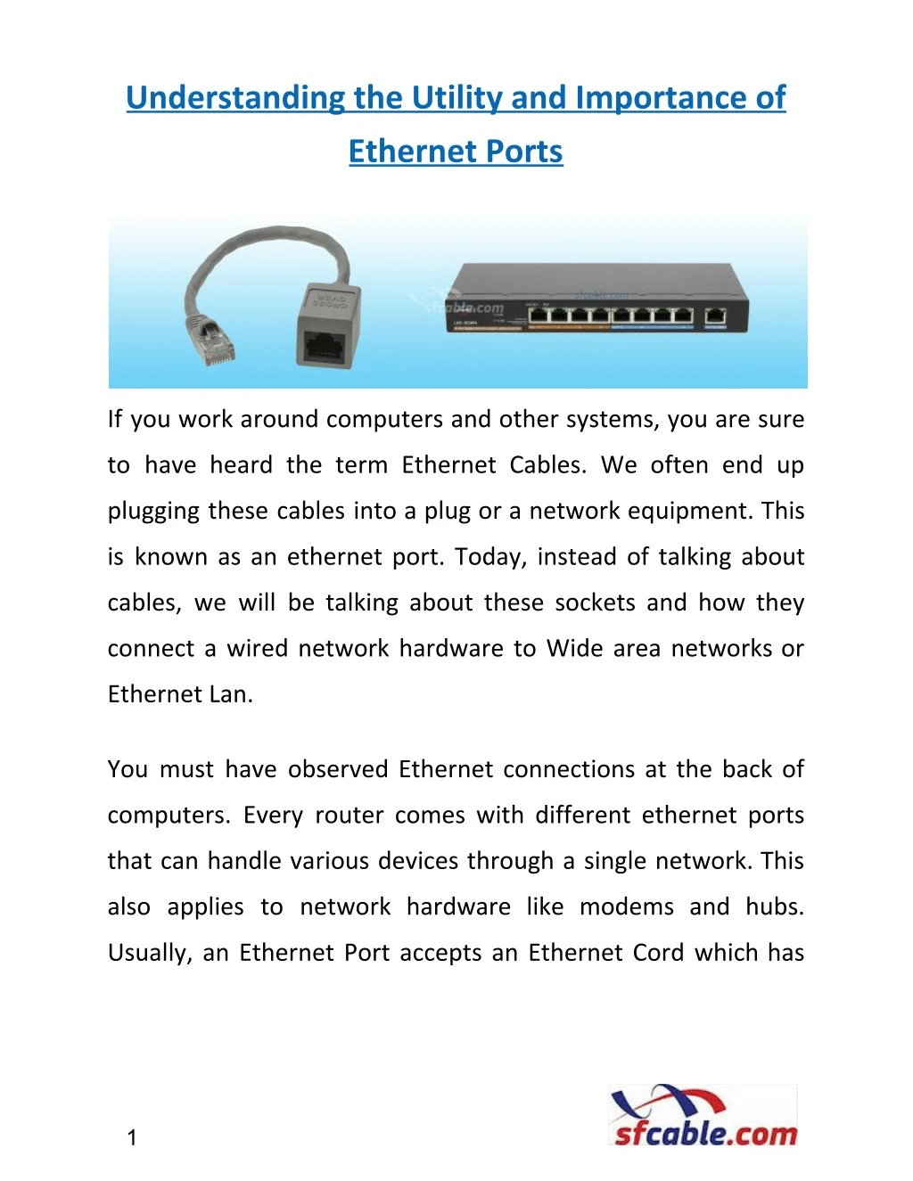 PPT - Understanding the Utility and Importance of Ethernet Ports ...