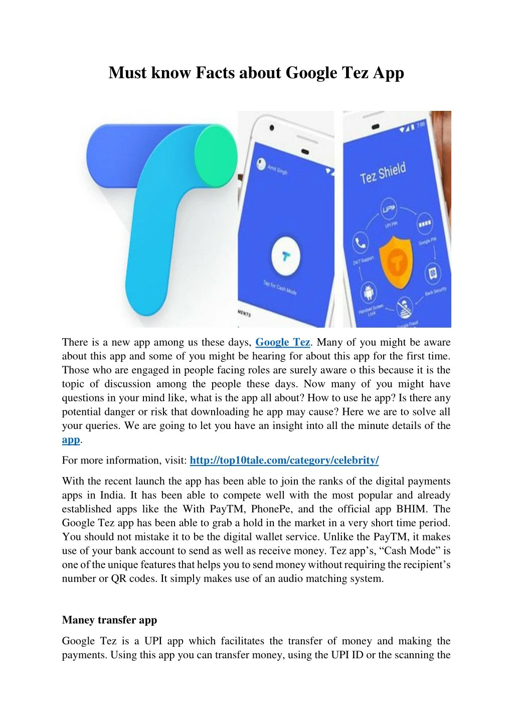 PPT - Must know Facts about Google Tez App PowerPoint Presentation ...