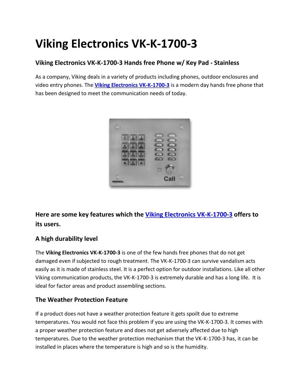 PPT - Viking Electronics VK-K-1700-3 | Go Headsets PowerPoint ...