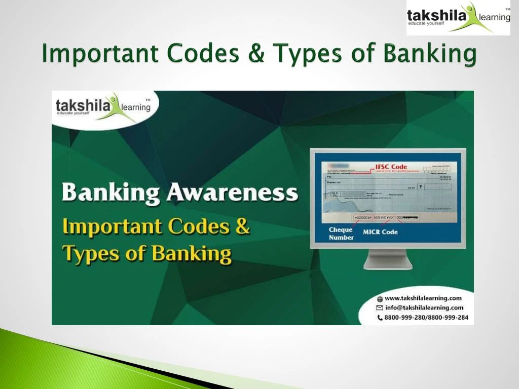 PPT - Important Codes & Types of Banking PowerPoint Presentation, free ...