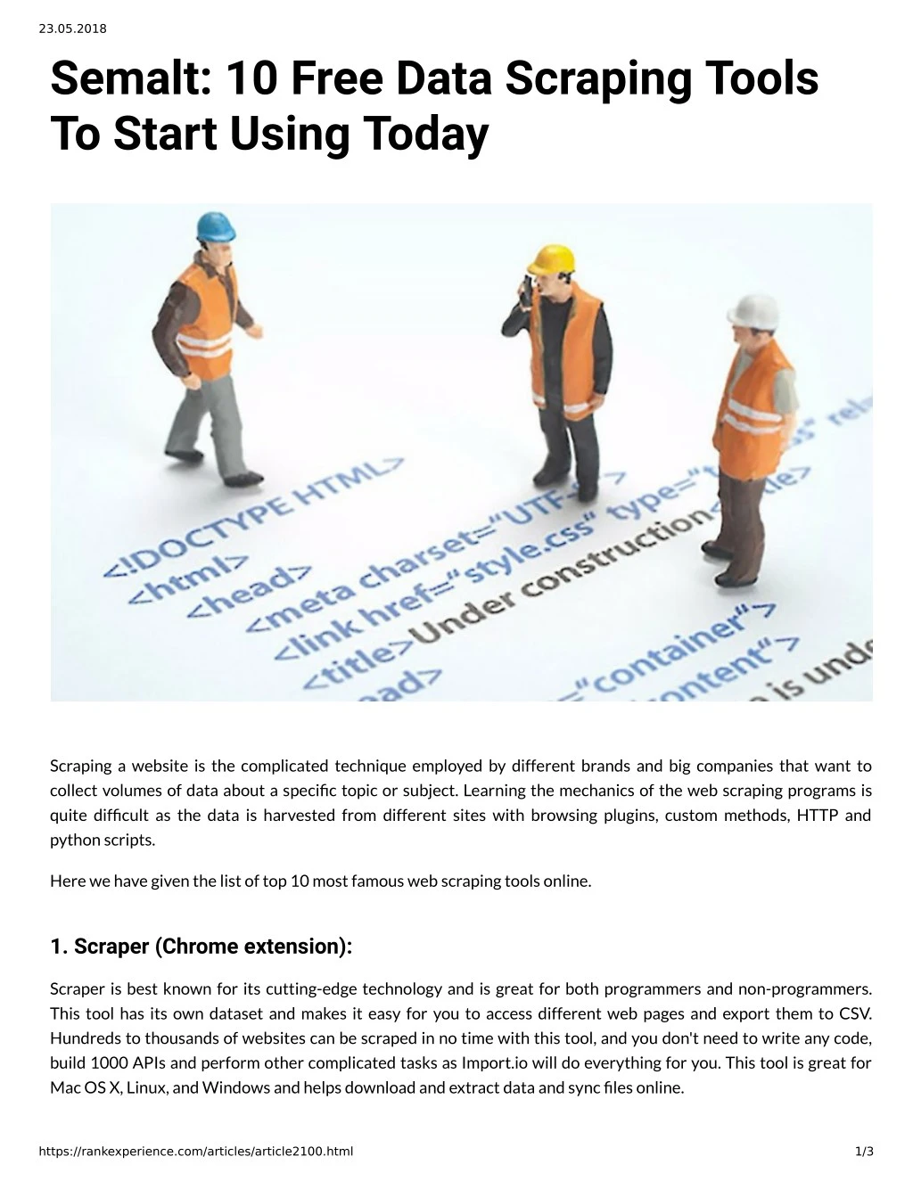 PPT - Semalt: 10 Free Data Scraping Tools To Start Using Today ...