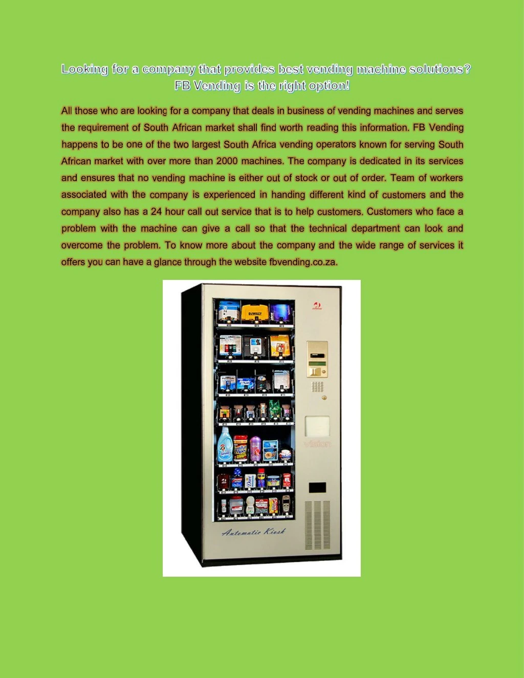 PPT - Food Vending Machine Supplier PowerPoint Presentation, free ...