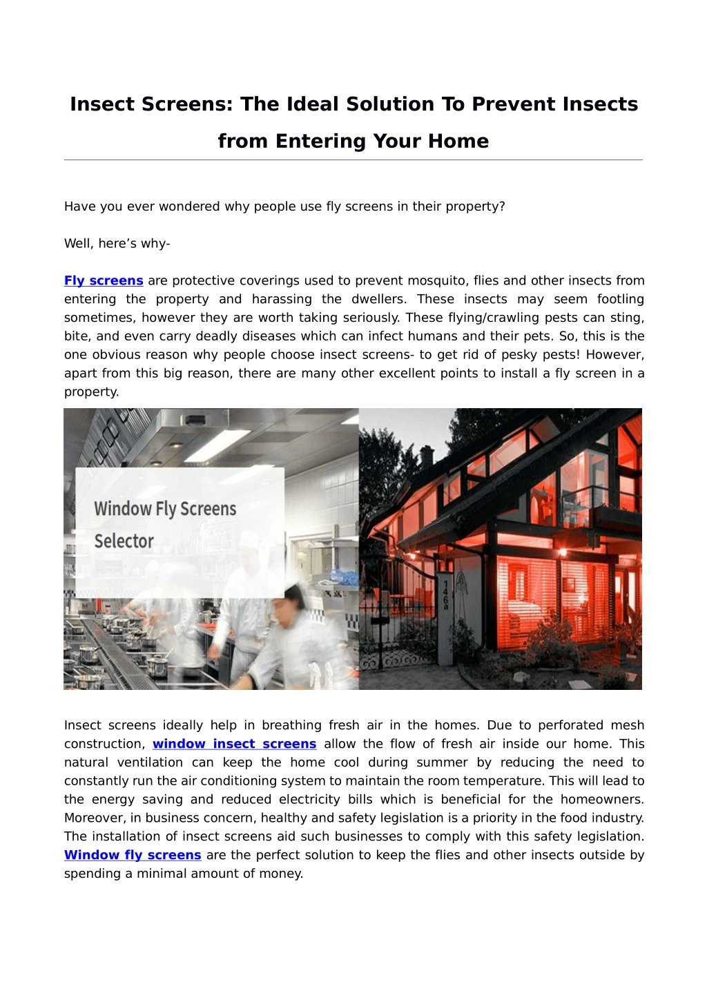 PPT - Insect Screens: The Ideal Solution To Prevent Insects from ...