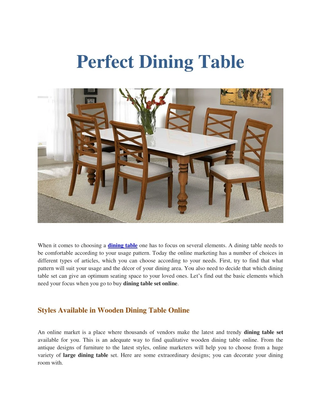 PPT - Perfect Dining Table PowerPoint Presentation, free download - ID ...