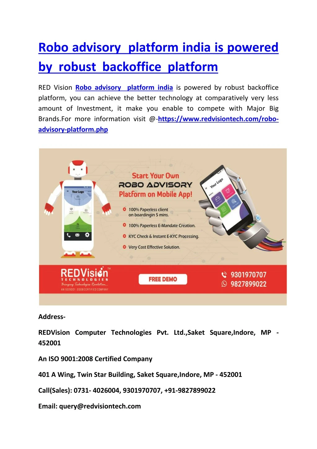 PPT - Robo advisory platform india is powered by robust backoffice ...