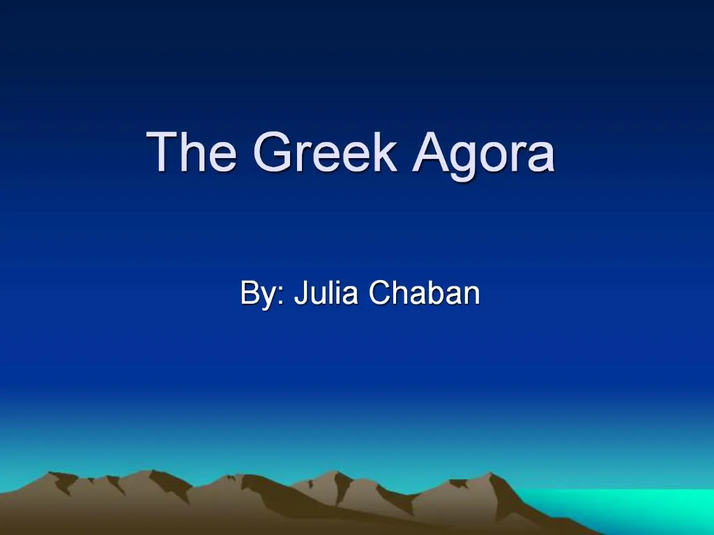 PPT - The Greek Agora PowerPoint Presentation, free download - ID:796836