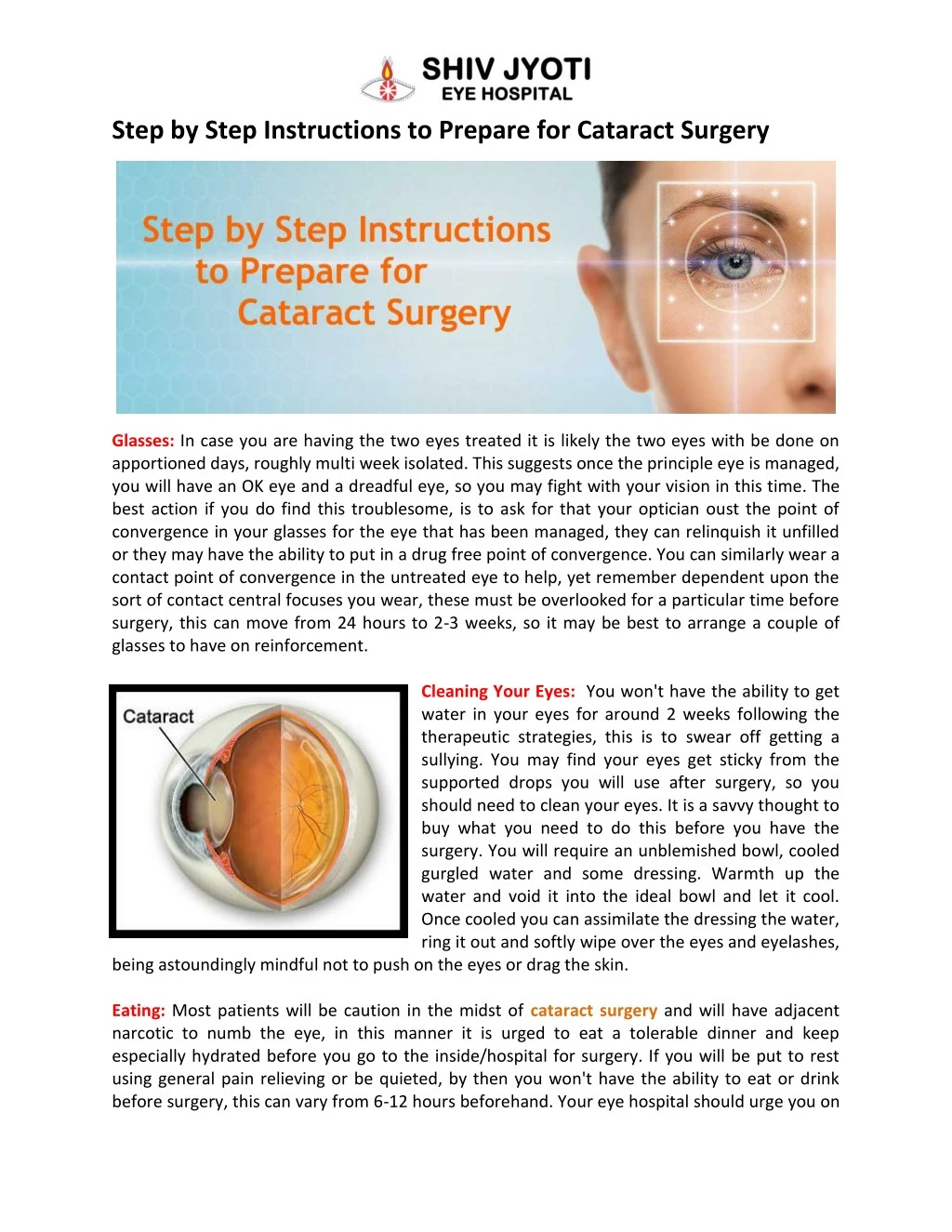 PPT - Instructions to Prepare for Cataract Surgery PowerPoint ...