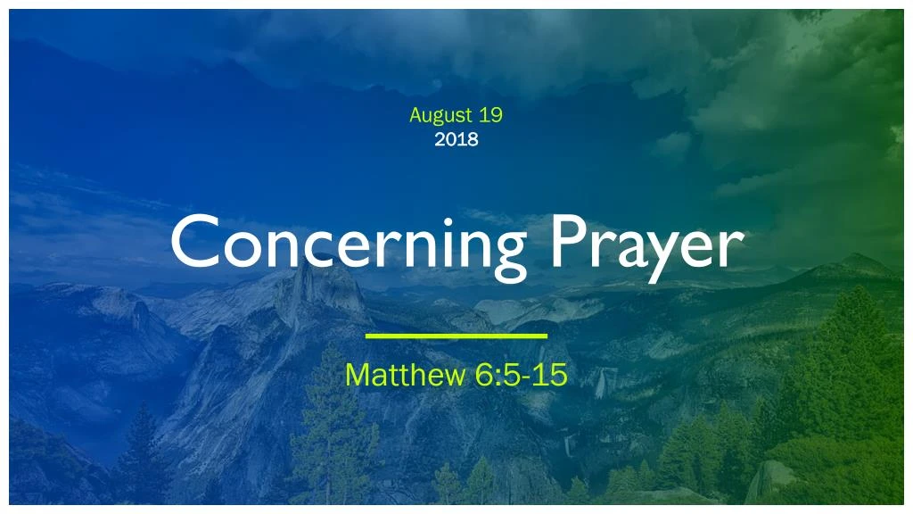 PPT - Matthew 6:5-15 - Jesus on Prayer PowerPoint Presentation, free ...
