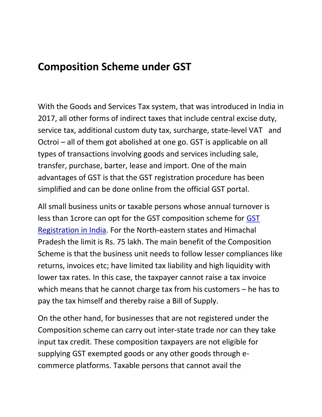 PPT - Composition Scheme under GST PowerPoint Presentation, free ...