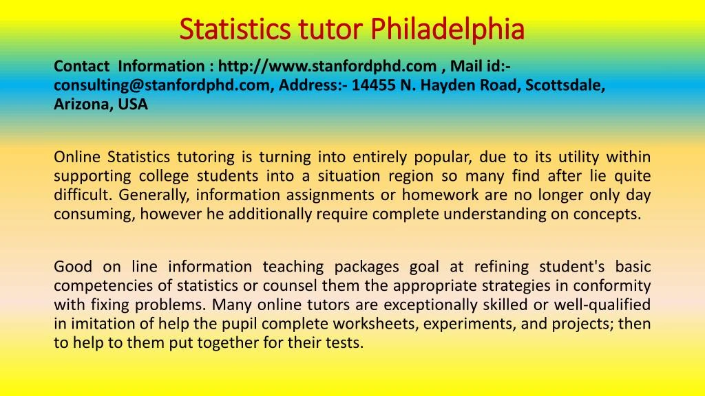 PPT - How to Instantly Improve Your Statistics tutor Philadelphia ...