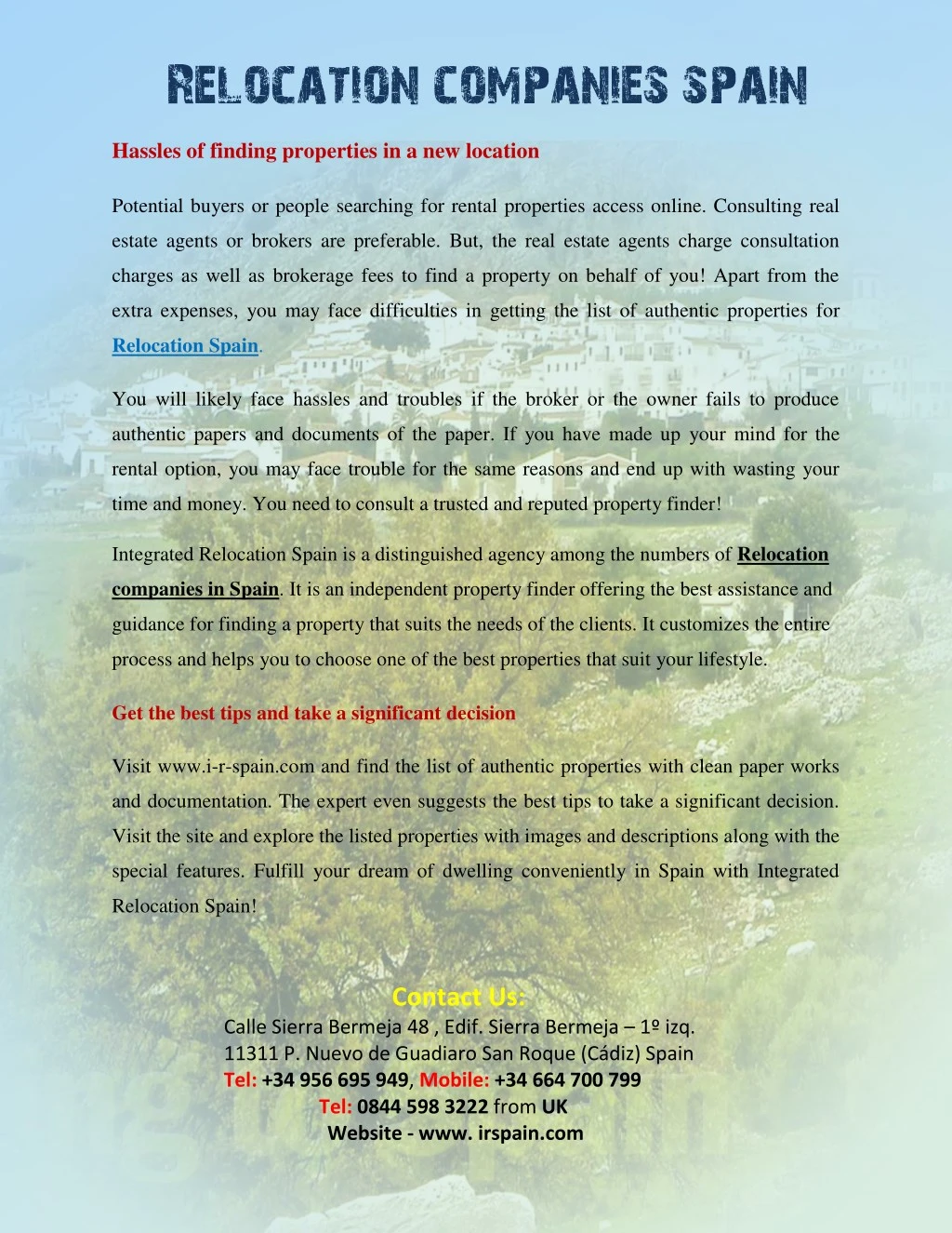 PPT - Relocation Companies Spain PowerPoint Presentation, free download ...